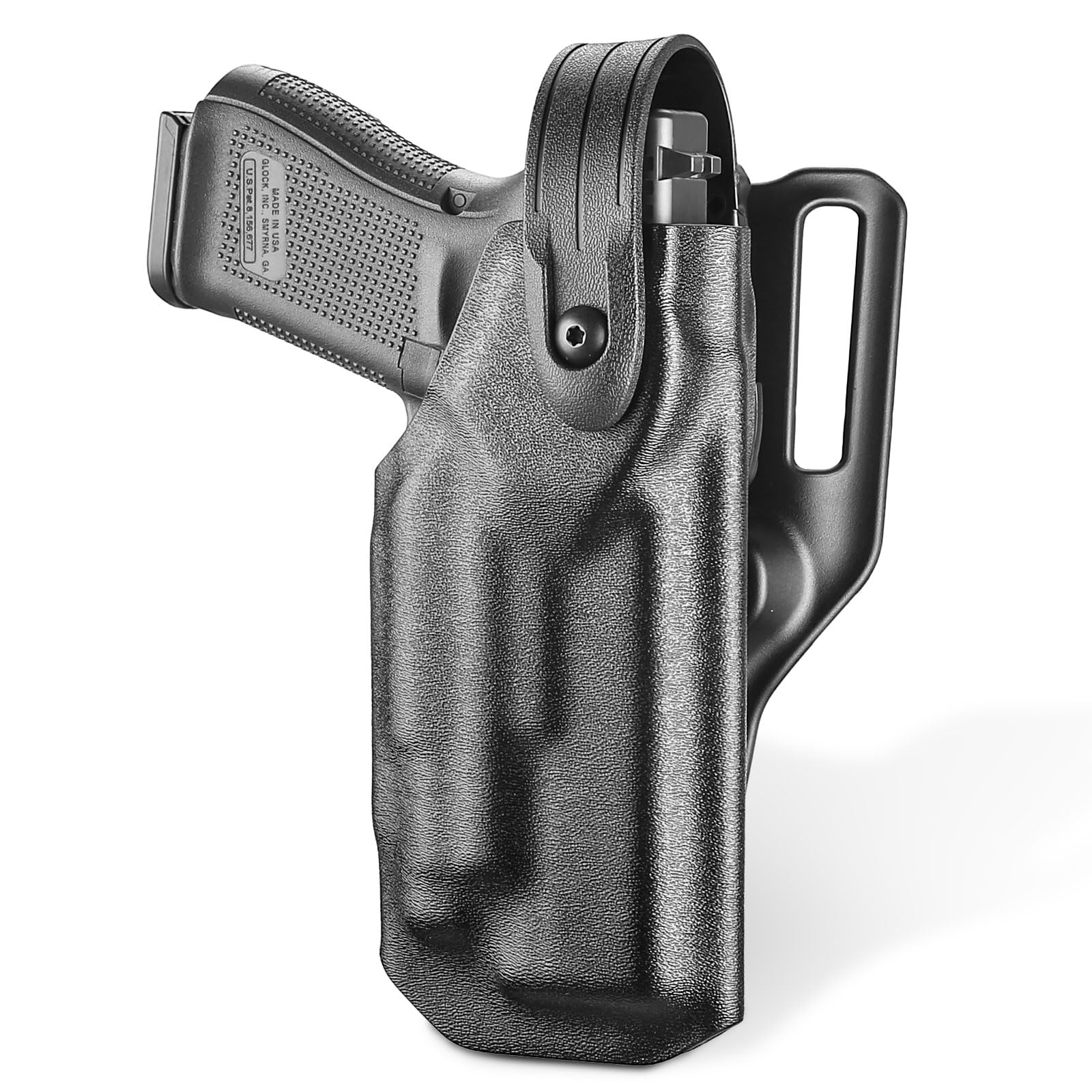 OWB Kydex Holster with Thumb Release, Fits Glock 17/19 Gen 3-5 with ...
