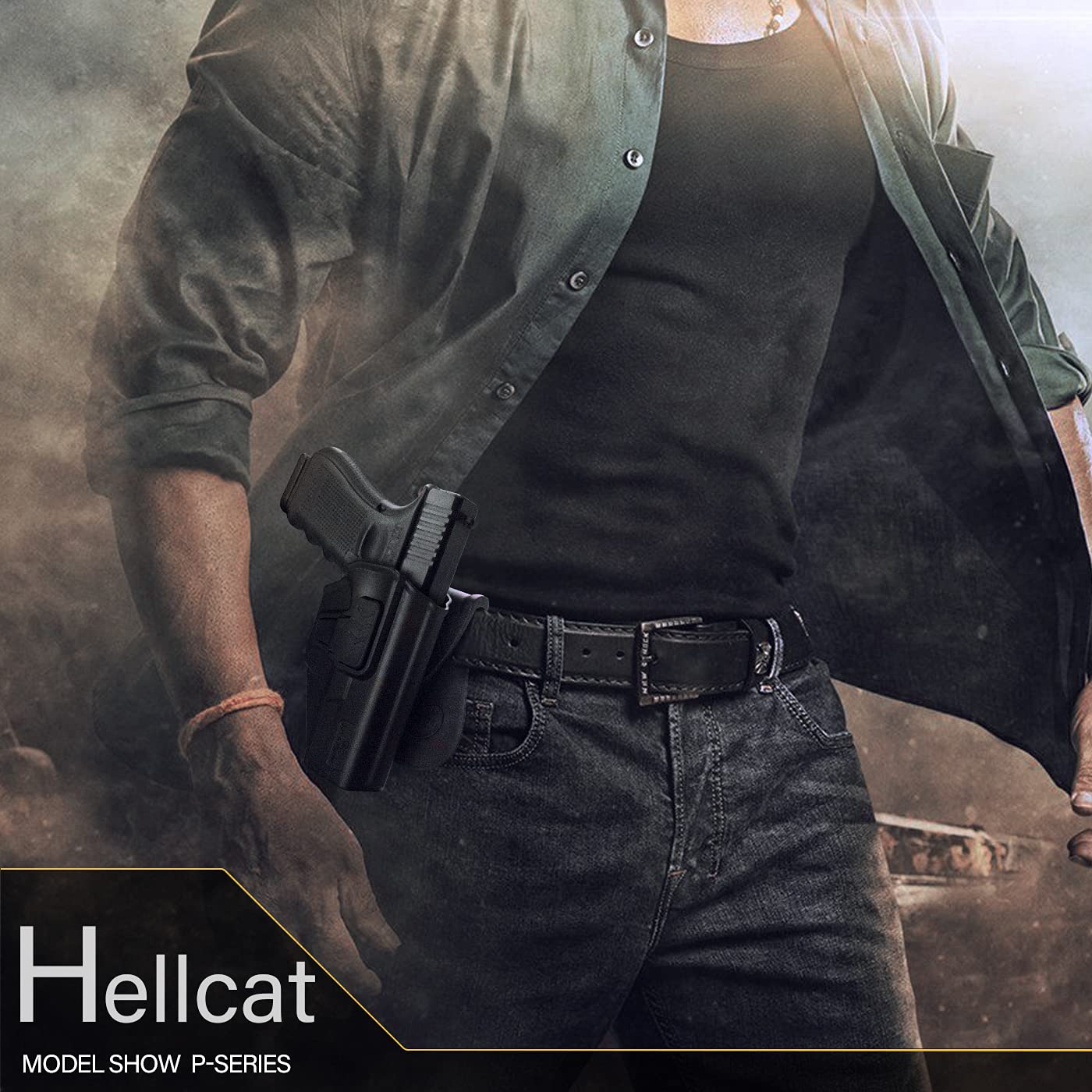 Hellcat 9mm Holster, Outside Waistband Carry Holster Fit Springfield ...