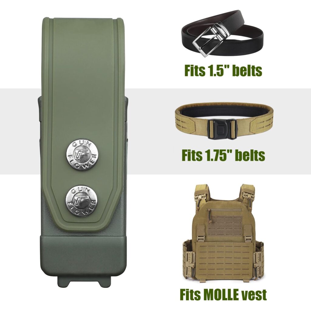 Gunflower Double Stack Magazine Pouch Fits for Glock 17/19/19X, Sig ...