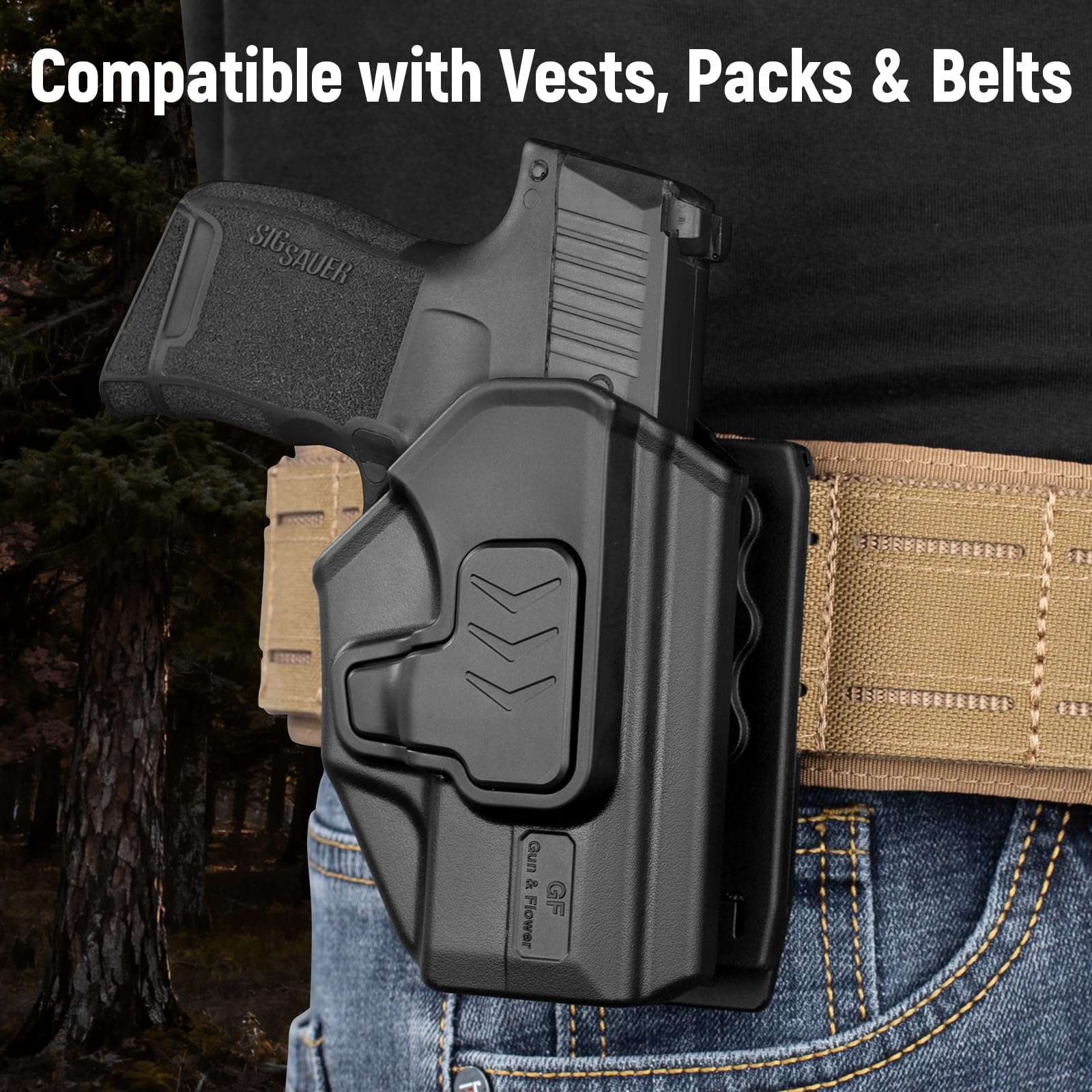 Gunflower P365 Holster with Molle Adapter, OWB Holster for Sig Sauer ...